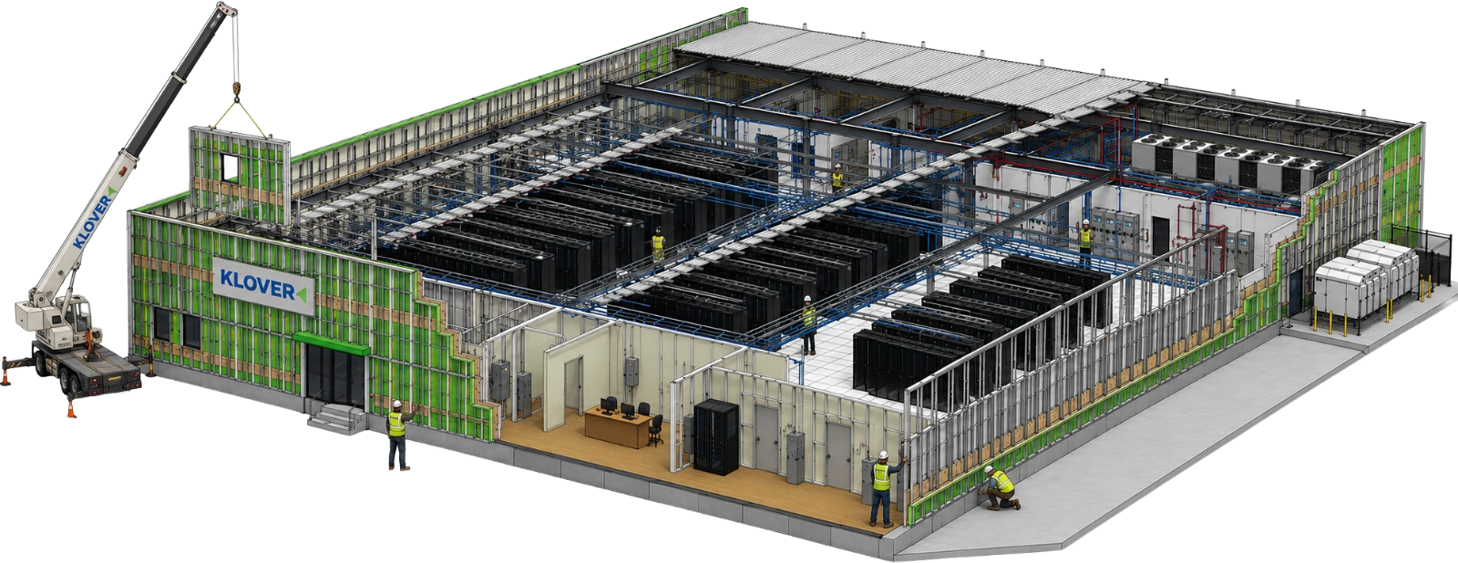 Data Center Construction & Prefabricated Solutions | Klover Contracting